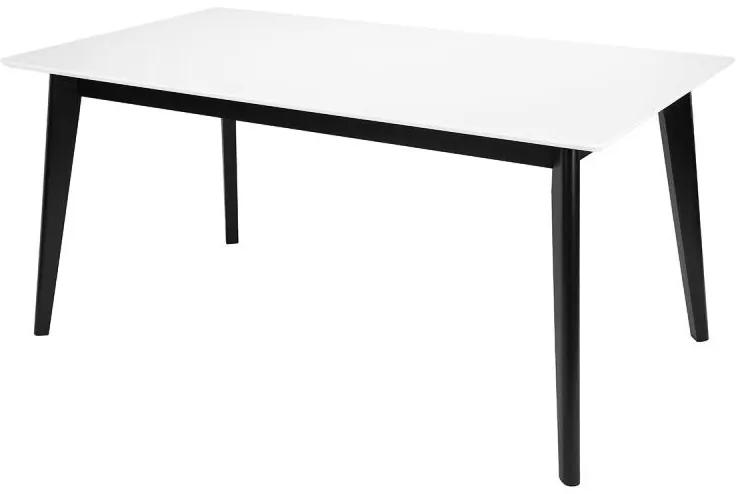 Danish style Jídelní stůl Milenium, 160 cm, bílá/černá, bílá / černá 5381