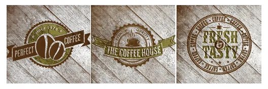 Bordura papírová Coffee house hnědý - šířka 7,8cm x délka 5m