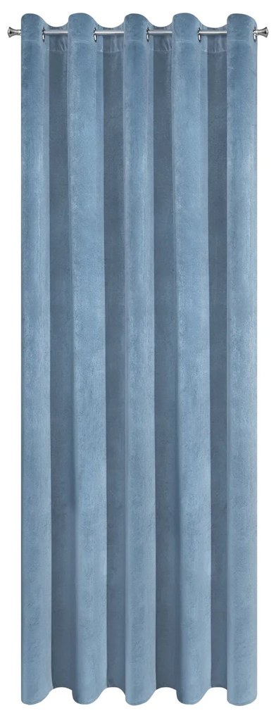 ZATEMŇOVACÍ ZÁVĚS NA KROUŽCÍCH VILLA 140X250 CM MODRÁ