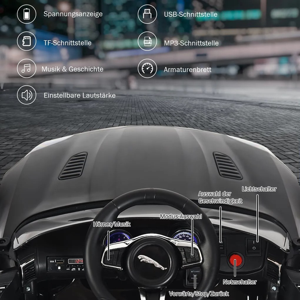 Costway Elektrické dětské auto s příběhy a hudbou a klaksonem a světlomety