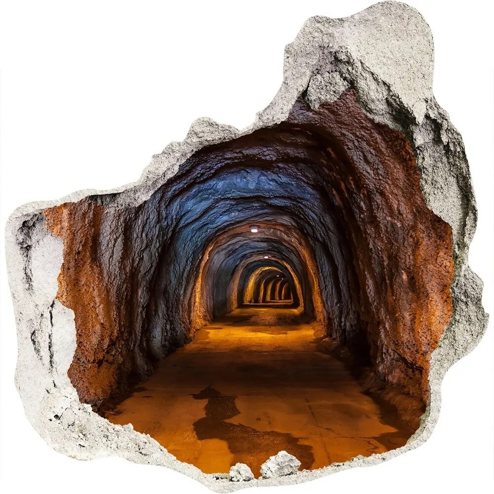 Wallmuralia Fototapeta díra na zeď 3D Podzemní tunel 75x75 cm