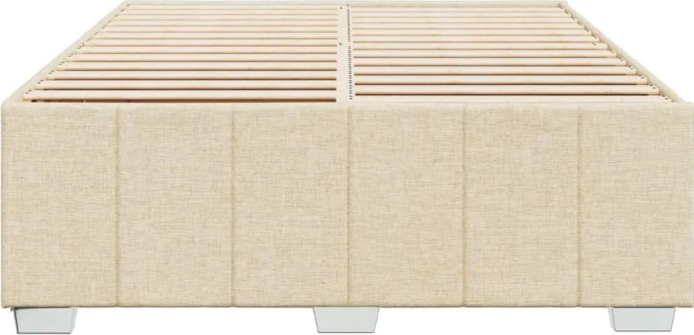Rám postele bez matrace krémový 140 x 190 cm textil 3284837