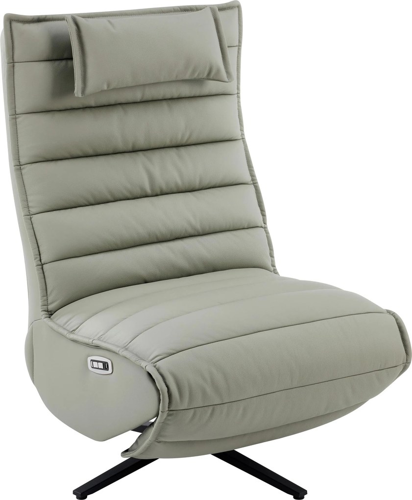 XXXLutz RELAXAČNÍ KŘESLO, kov, textil, kůže, šedá, černá Stylife - Relaxační křesla - 000788001901