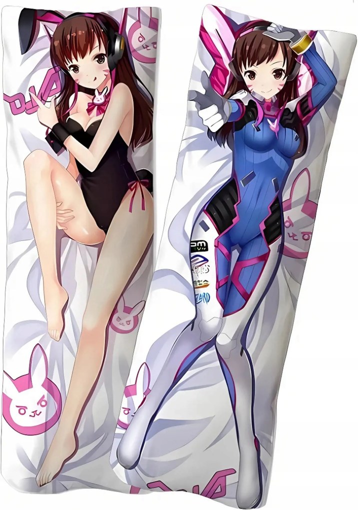 Polštář S Povlakem 150 X 50 CM Dakimakura Anime D.va Overwatch Vložka