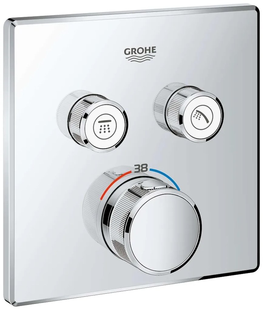 Grohe Grohtherm SmartControl - Termostatická baterie pod omítku se 2 ventily, chrom 29124000