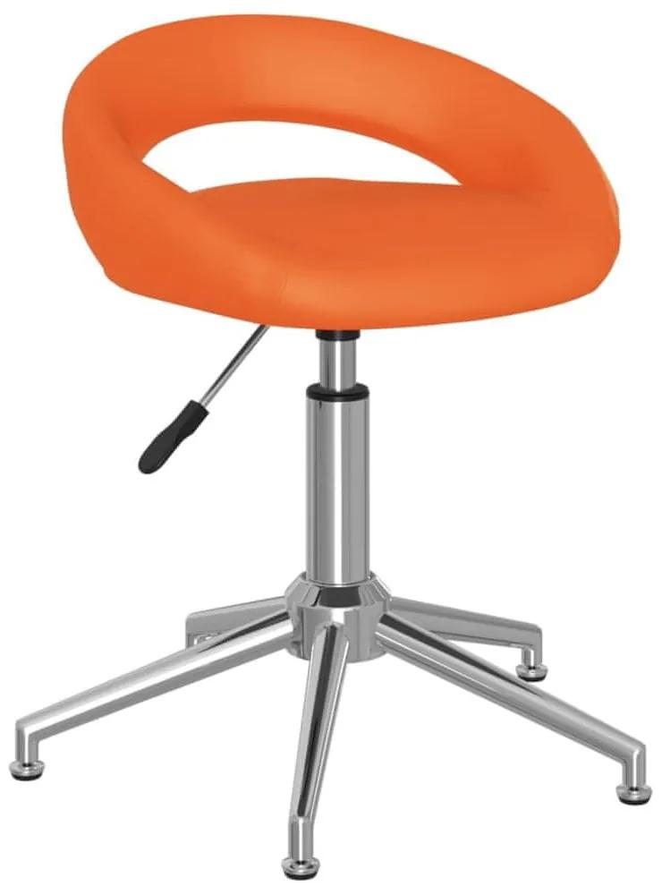 Petromila Otočné jídelní židle 2 ks oranžové umělá kůže