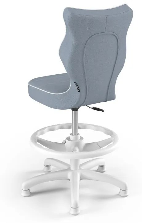 Entelo Ergonomická židle bez koleček pro děti k psacímu stolu MODRÁ Zvolte rozměr: dítě 119 - 142 cm (výška stolu 68 - 81 cm)