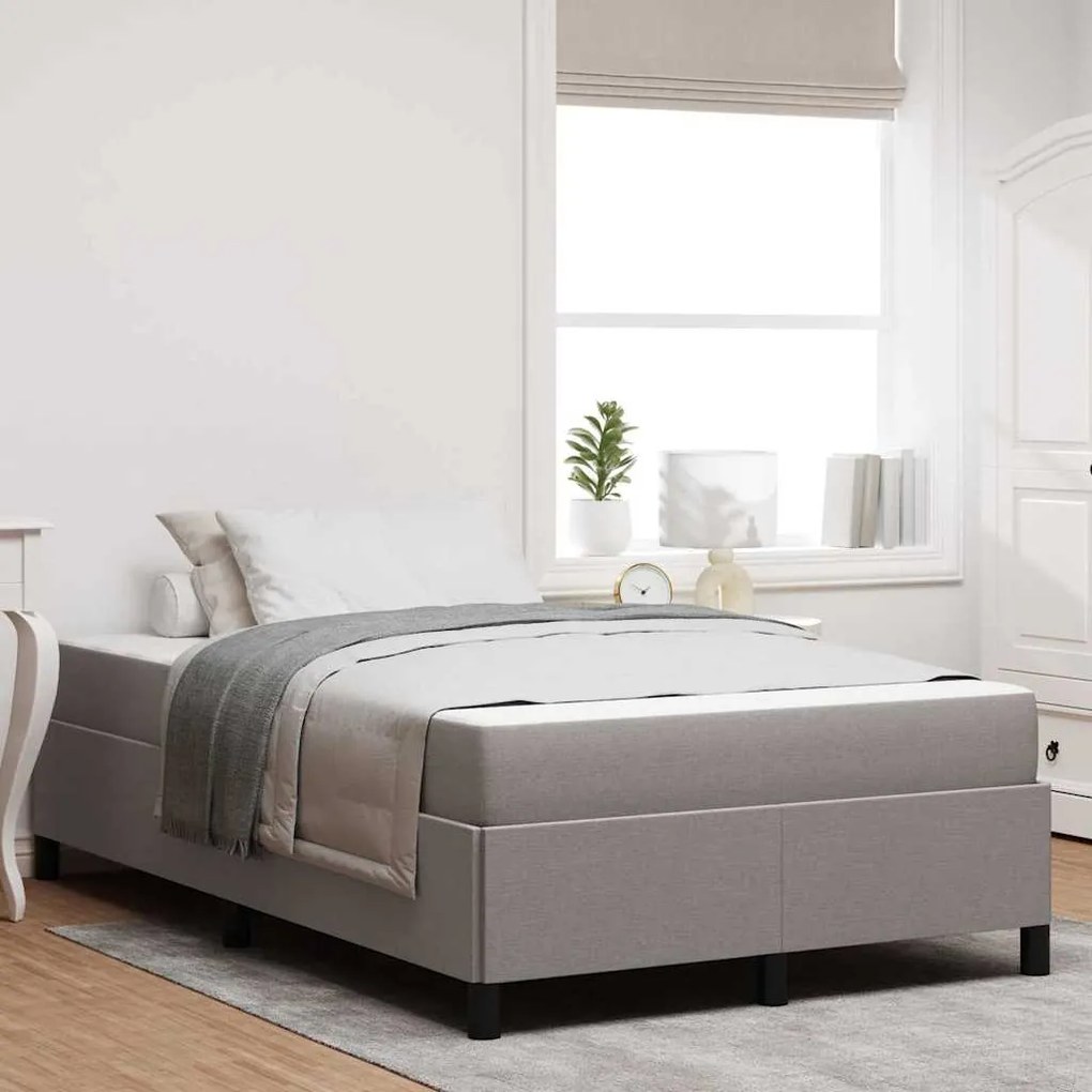 Postel s boxspringem Taupe 120 x 190 cm textil 3398847