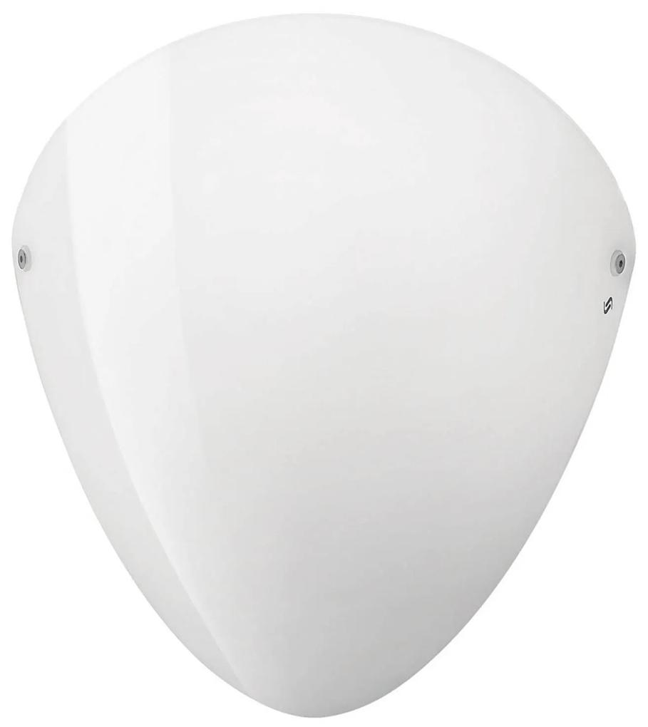 Ovalina - nástěnné světlo E27 bílá lesklá