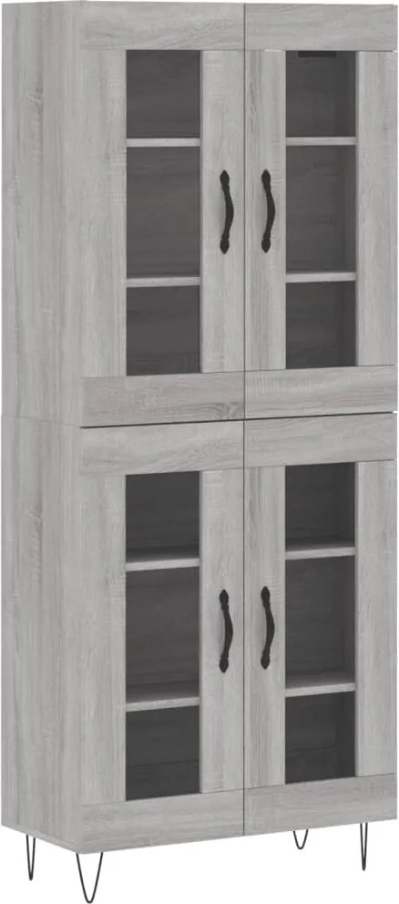 Skříň highboard šedá sonoma 69,5 x 34 x 180 cm kompozitní dřevo 3198311