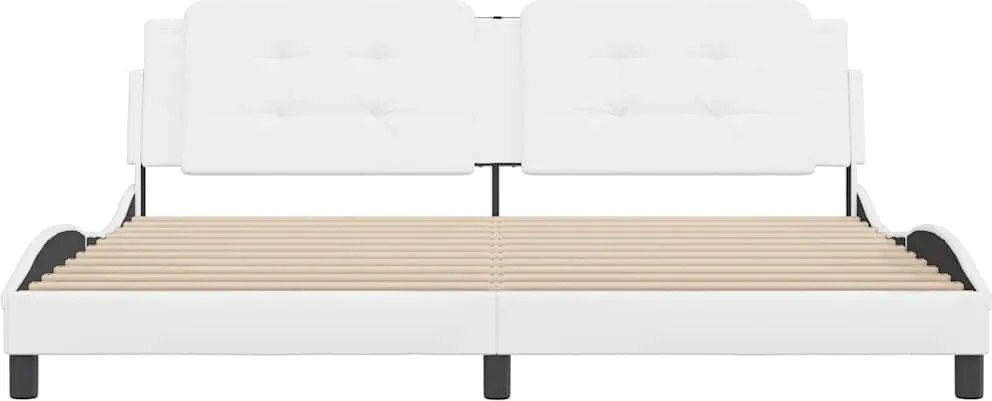 Rám postele bez matrace Zadar bílý 200x200 cm umělá kůže 3208206