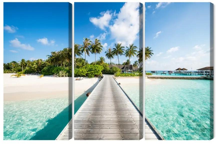 Vícedílný obraz Pohled Na Tropický Ostrov Nedostatek Nedostatek Přírodní plátno 120x80