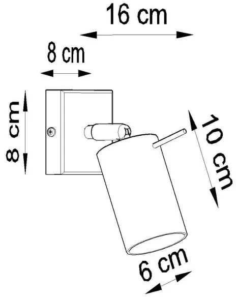 Sollux SL.0727 - Nástěnné bodové svítidlo RING 1xGU10/10W/230V