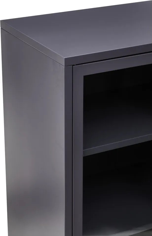Šedá ocelová vitrína 80x102x40 cm Acier – Premier Housewares