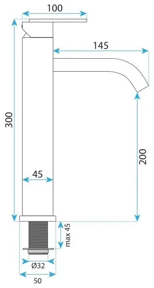 REA-B5510 - Umyvadlová baterie ONTARIO 30 cm nikl