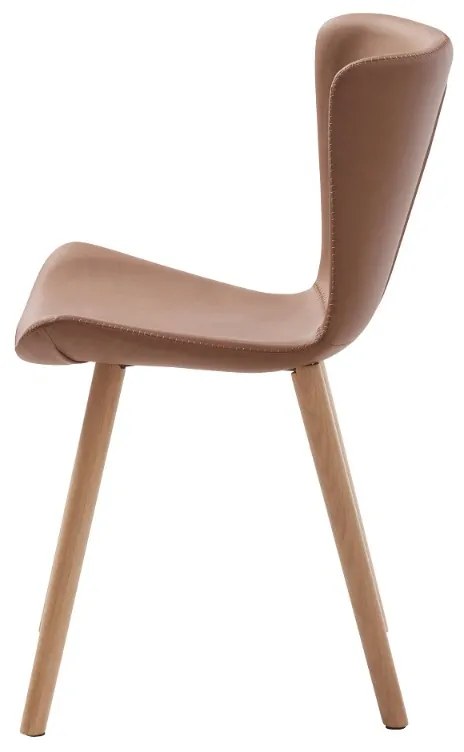 Designová jídelní židle Tallulah koňaková hnědá