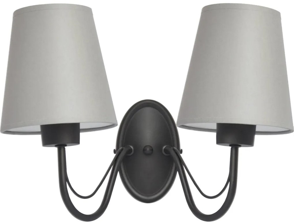 Nástěnná lampa MALBO 2xE27/15W/230V šedá/černá