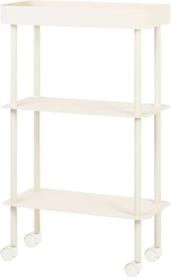 Béžový kovový pojízdný regál 60x97x30 cm Nolle – noo.ma