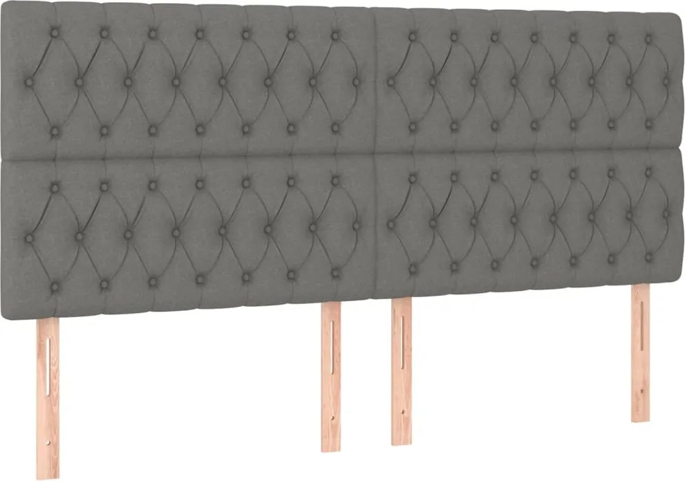 Box spring postel s matrací tmavě šedá 180x200 cm textil 3136854