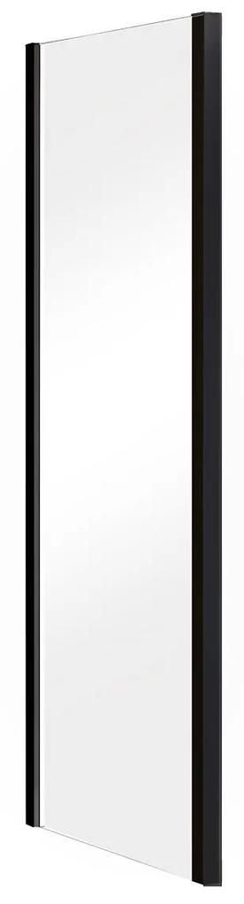Besco Duo Slide pevný boční díl, black Rozměr sprch.dveří: 90cm