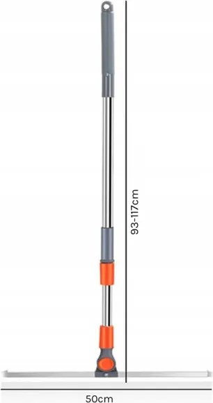 Teleskopická stěrka stříbrná