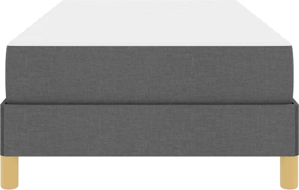 Postel s boxspringem s matrací Tmavě šedá 100 x 200 cm textil 3398543