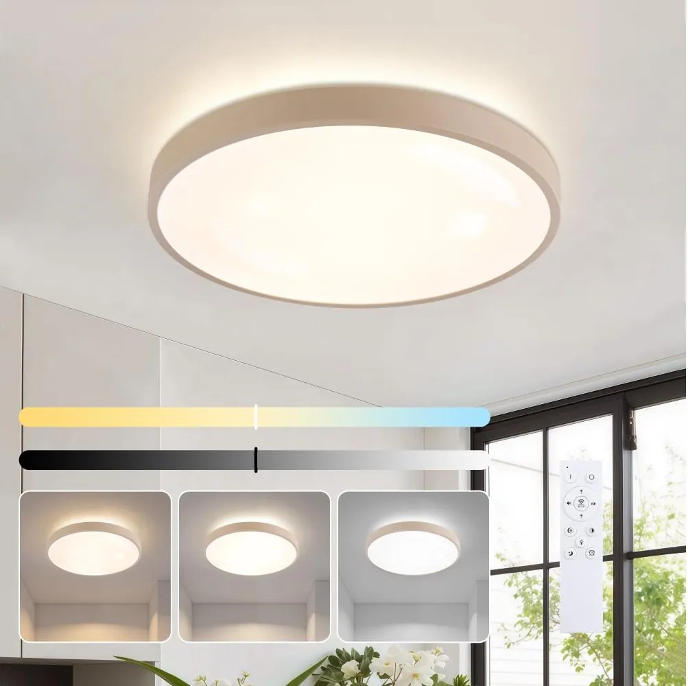 Brilagi - LED Stmívat. svítidlo GLASS POOL DOUBLE LED/48W/230V 40 cm béžová + DO