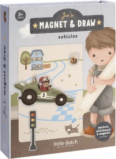 Little Dutch Knížka s magnety Jim Doprava