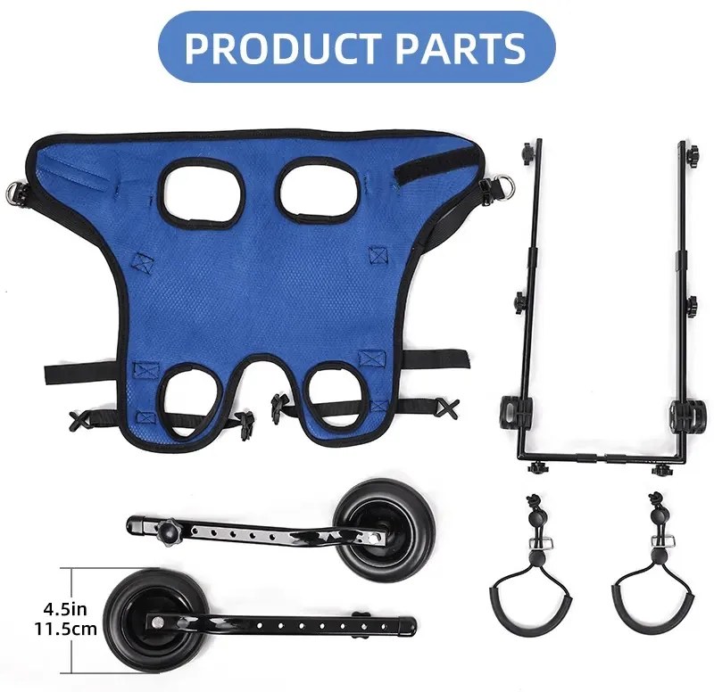 PEPU U&M Invalidní vozík pro psa nastavitelný HutPaw |modrý, Barvy a parametry S