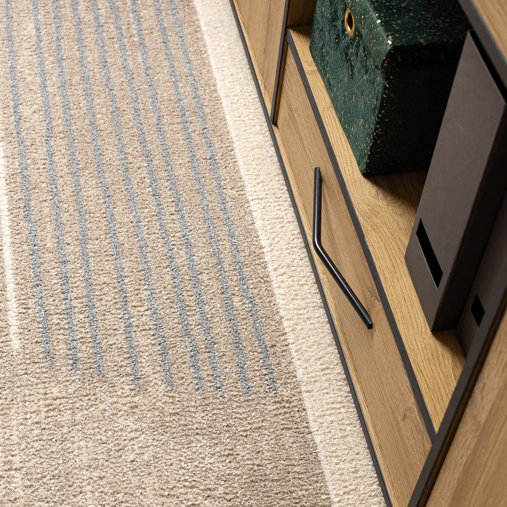 Dywany Łuszczów, Kusový koberec Fusion 0815 cream/beige, 180x270, béžová, kancelář