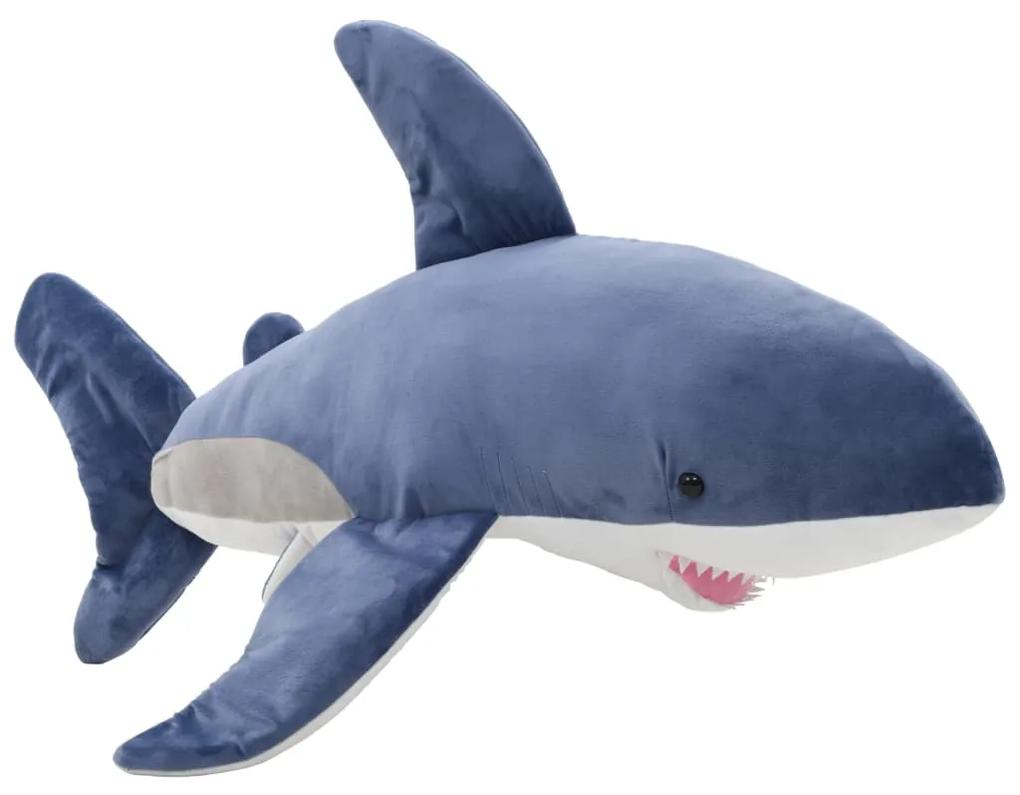 80227 vidaXL Plyšový bílý žralok k mazlení modrobílý