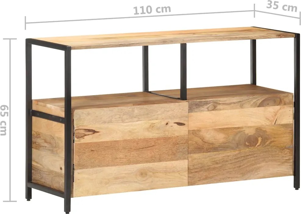 Příborník 110 x 35 x 65 cm masivní mangovníkové dřevo 320918