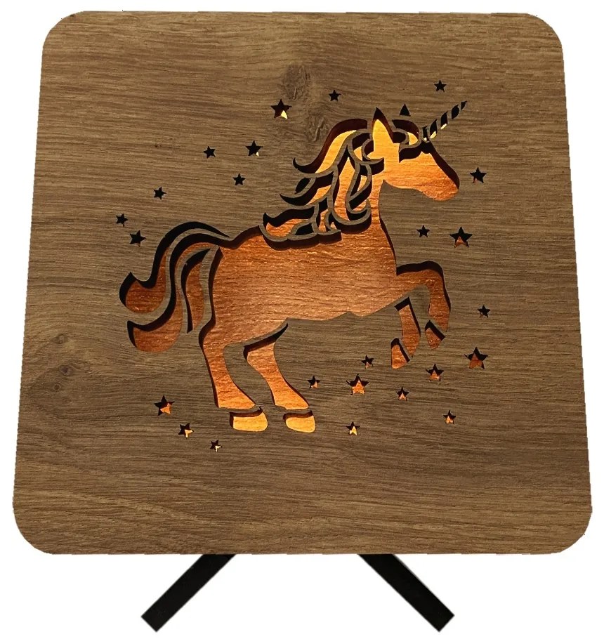 Li-Go "Jednorožec" lampa 19x19cm provedení povrchu: dub světlý