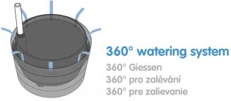Samozavlažovací závěsný květináč (žardina) Berberis 26 cm, terakota