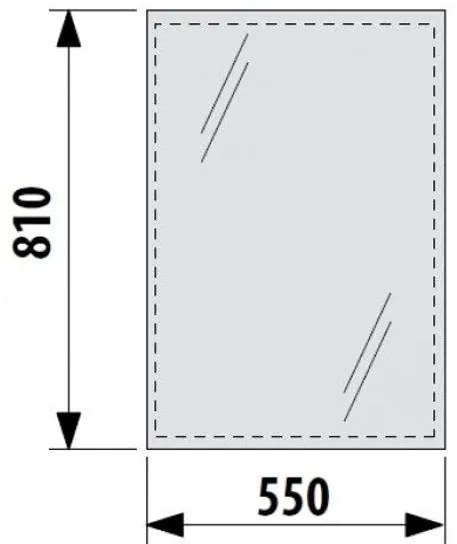 Jika Clear Zrcadlo 55x81 H4557111731441