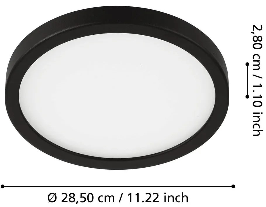 Černé LED stropní svítidlo FUEVA 5 – EGLO