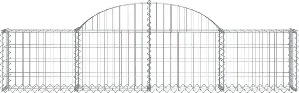 Klenuté gabionové koše 4 ks 200x30x40/60 cm pozinkované železo 3146049