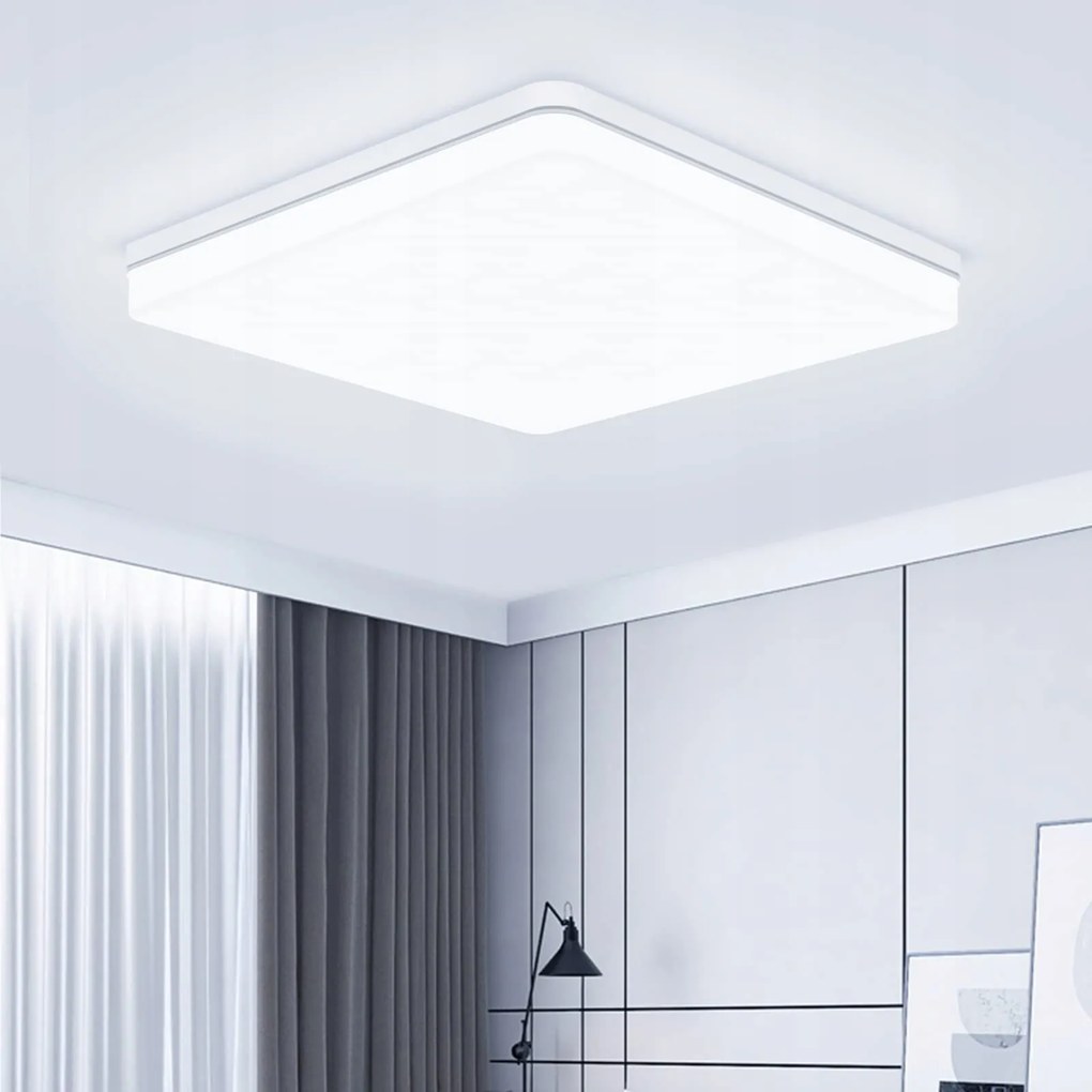 stropní svítidlo Led čtvercová 48 W bílé světlo 6500K 30 x 30 cm