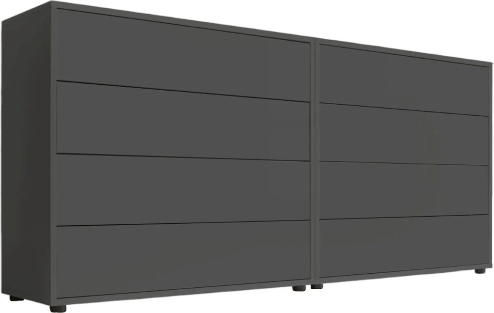XXXLutz ŠIROKÁ KOMODA, antracitová, 158/73/33 cm MID.YOU - Široké komody - 001067001403