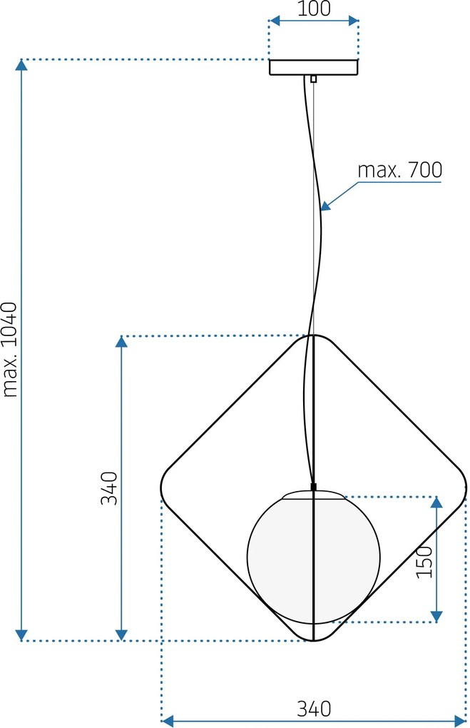 Toolight, stropní svítidlo 1xE27 APP1018-1CP, černá-bílá, OSW-09474
