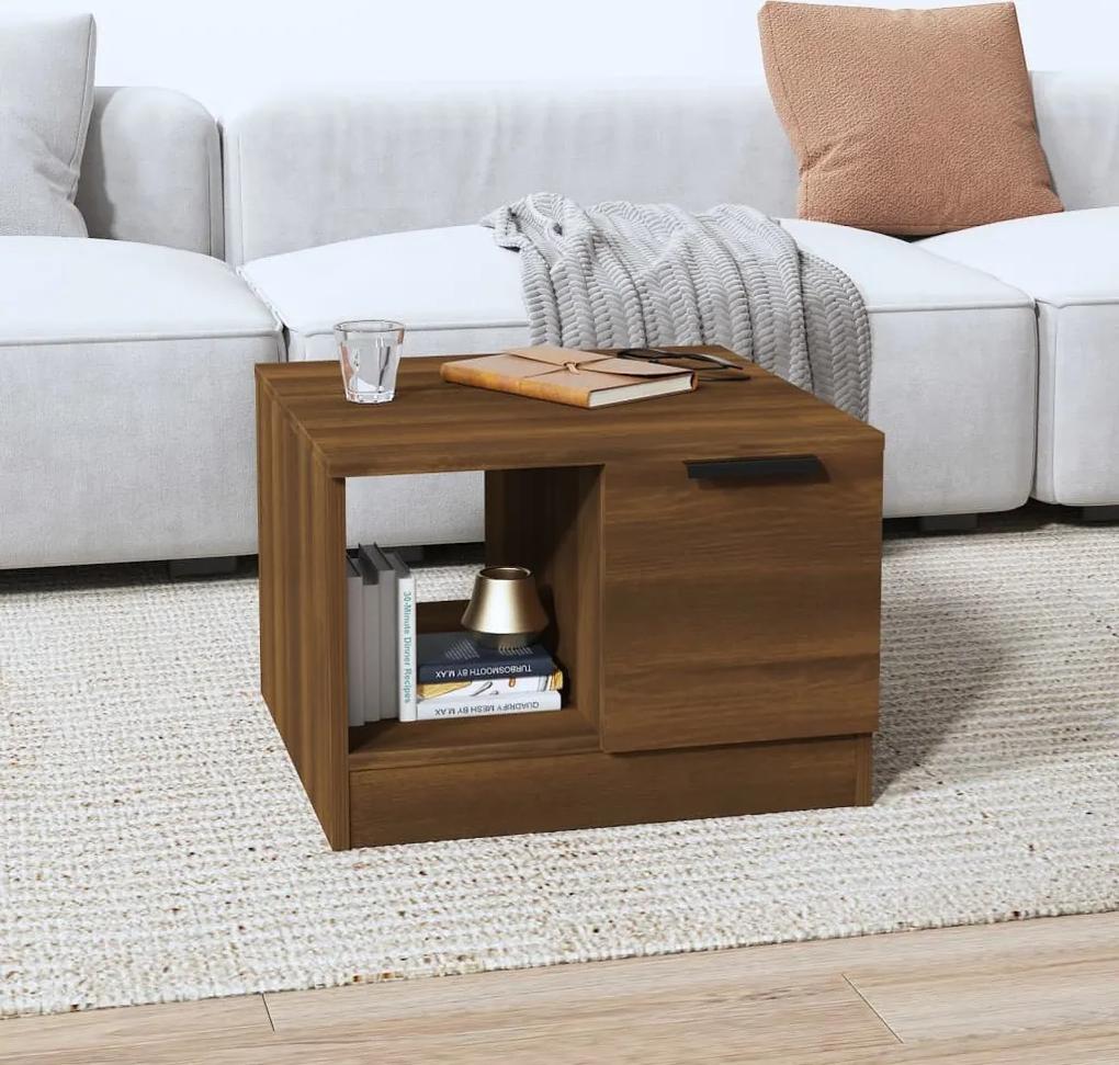 vidaXL Konferenční stolek 50 x 50 x 36 cm kompozitní dřevo [811340] Barva: hnědý dub