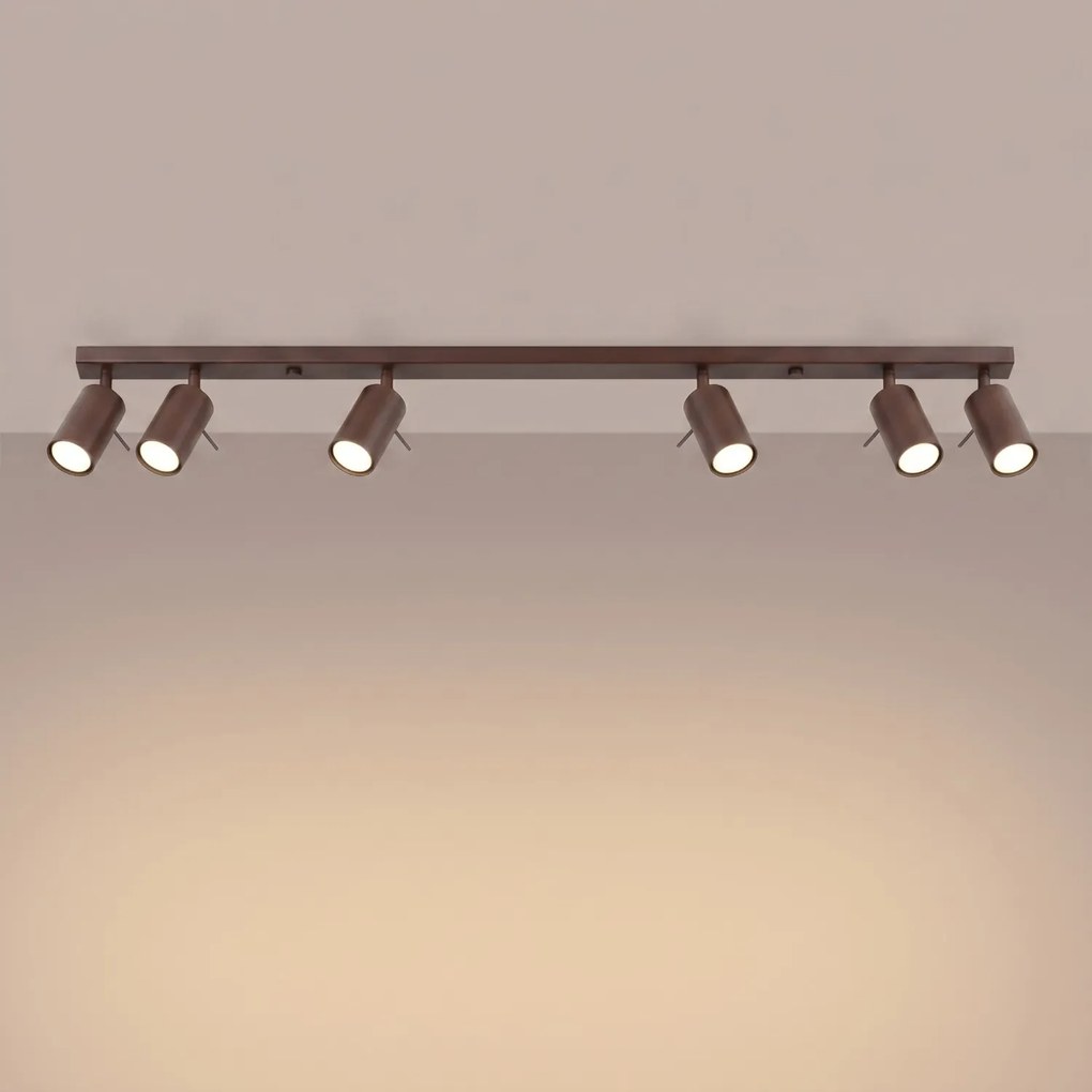 Sollux Lighting Stropní svítidlo RING 6L hnědé