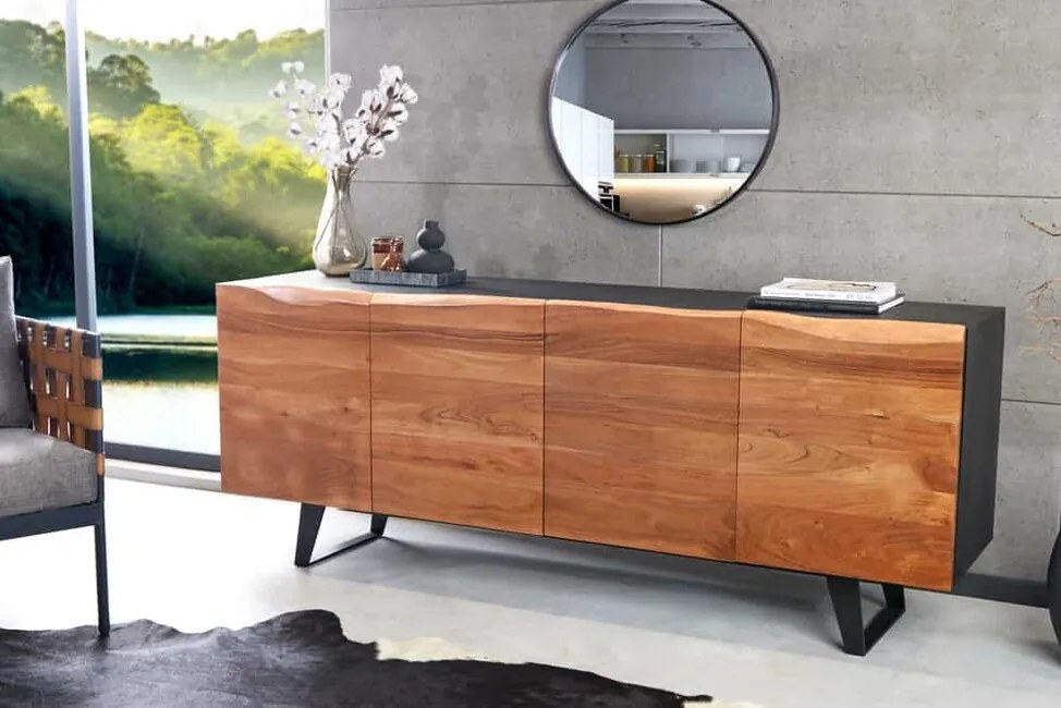 Designová komoda z masivu a MDF Organic Artwork Akácie 180cm