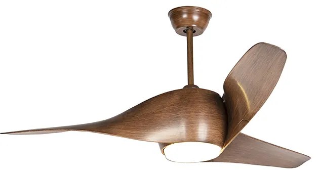 Stropní ventilátor dřevěný vč. LED s dálkovým ovládáním - Sirocco 50