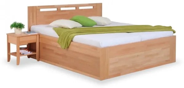 Zvýšená postel s úložným prostorem VALENCIA senior 160x200, 180x200, masiv buk DOMESTAV, 160x200 cm