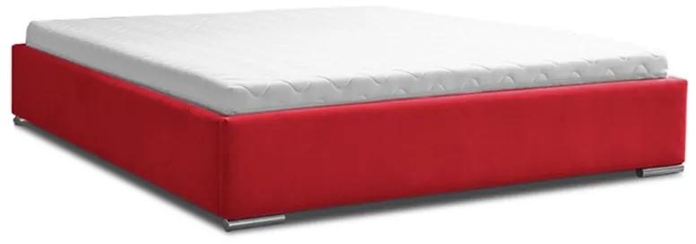 Eka Čalouněná postel LANA 120 x 200 cm Barva látky Trinity: (2309) Červená, Úložný prostor: S kovovým rámem úložného prostoru