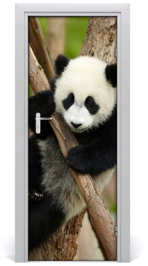 Samolepící fototapeta na dveře Panda na stromě 75x205 cm