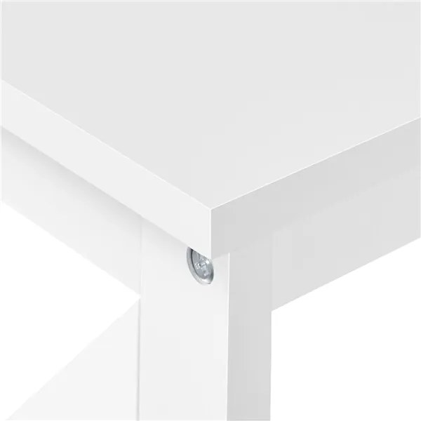 Odkládací stolek Yaheetech – bílá, 106 cm (délka) × 35 cm (šířka) × 80 cm (výška) (255329262730)