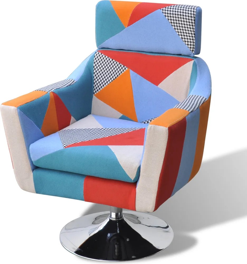VidaXL TV křeslo patchwork textil