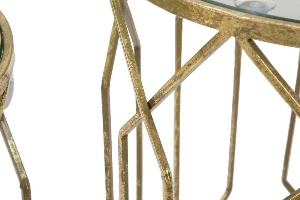 Sada odkládacích stolků Gaucelm 42 cm zlatá